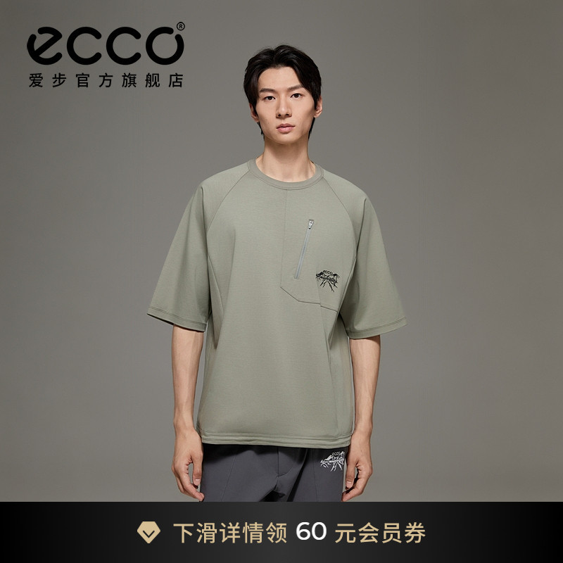 ECCOx白山联名系列 夏季舒适休闲T恤短袖男女同款 EW253T004