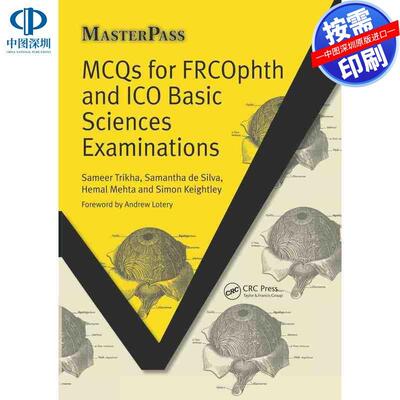 预售【按需印刷】英文原版 FRCOphth和ICO基础科学考试的多选题 MCQs for FRCOphth and ICO Basic Sciences Examinations 原装进