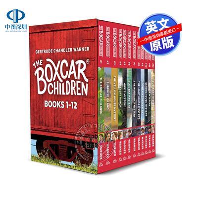 现货英文原版 棚车少年之谜套装 1-12册 The Boxcar Children Bookshelf