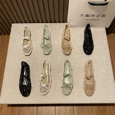 2024年网纱蕾丝单鞋圆头仙女风