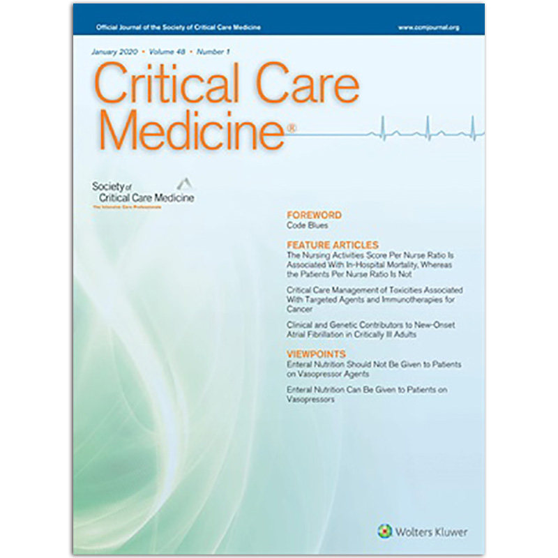 【单期可选】Critical Care Medicine重症监护医学杂志 2020年1月_虎窝淘
