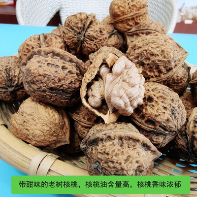 2025年广西百色乐业薄壳老树甜核桃干核桃坚果散装零食山核桃特产