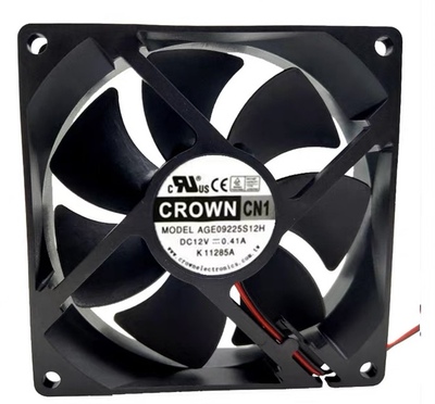 全新台湾惯展CROWN9CM 9225 DC12V 0.41A AGE09225S12H散热风扇