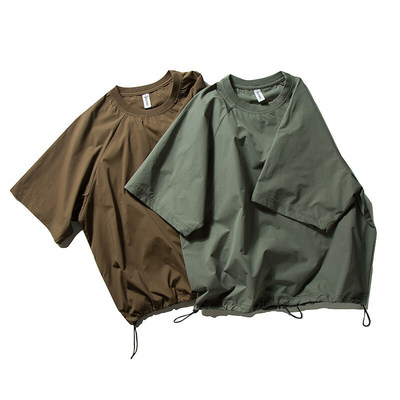 户外夏季Kapital Vintage 速干系绳圆领短袖男生痞帅宽松休闲上衣