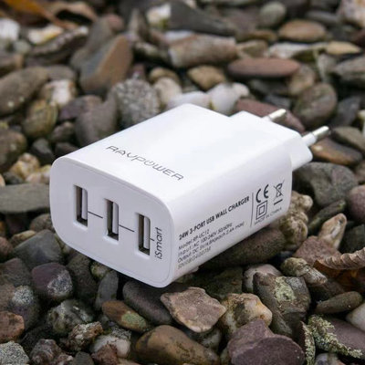 Ravpower 3口总输出6A USB 2.4A快充插头手机多口充电器