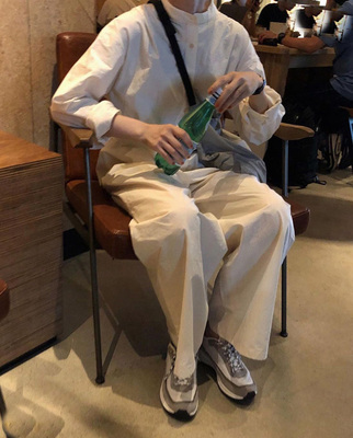 宽松的休闲百搭连体长裤2way