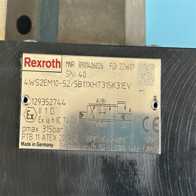 R901406026 4WS2EM10-5X/5B11XHT315K31EV力士乐伺服方向REXROTH