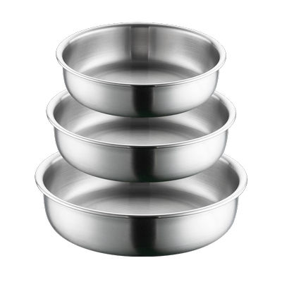 304不锈钢加深食品级平底盘子