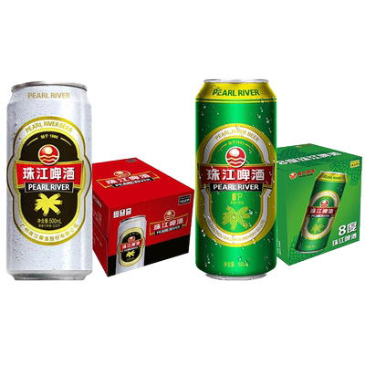 珠江啤酒清爽啤酒500ml×24罐