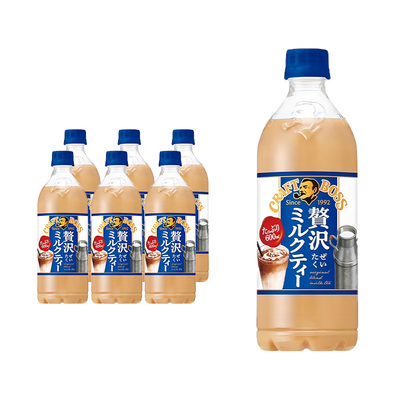 进口SUNTORY三得利CRAFT BOSS牛乳奶茶调味红茶饮料600mlX6瓶装