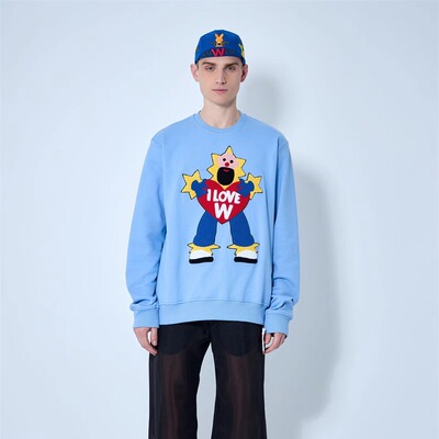 WalterVan植绒图案卫衣