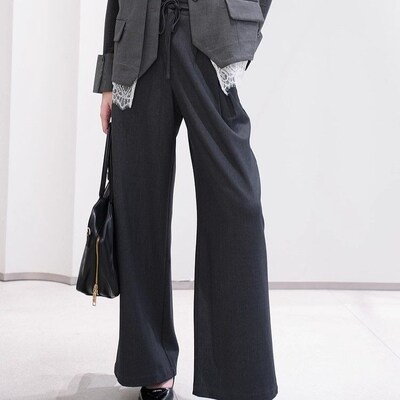 曼娅奴女装秋季新款设计感花边拼