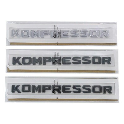 适用于奔驰C级E级C200 C180 E300 后尾标 KOMPRESSOR车标标志车贴
