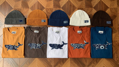 古布切割毛边多色纯棉长袖tee