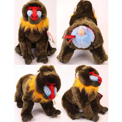 （现货+包邮）中国国家地理仿真山魈mandrill毛绒玩具stuffed toy