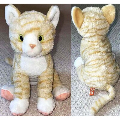 （代购）美国wild republic仿真银虎斑猫tabby cat毛绒玩具公仔