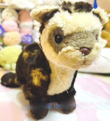 （定做）仿真蒙眼雪貂ferret毛绒玩具公仔
