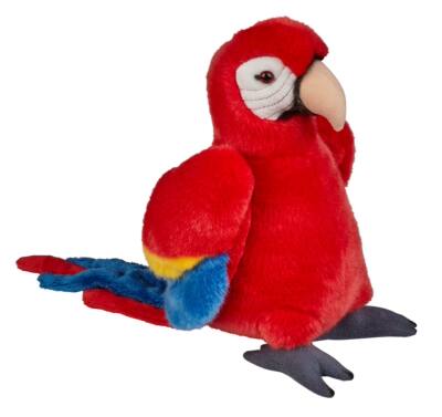 （代购）仿真绯红金刚鹦鹉macaw毛绒玩具公仔