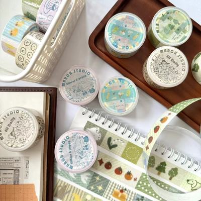 三月原创手帐胶带盐系基础日常