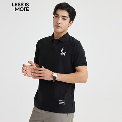 利家男装2024夏季商务翻领短袖T恤男绣花POLO衫A4XTX6052S 6053S