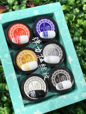 金银色彩绘立体百搭蚕丝美甲新品