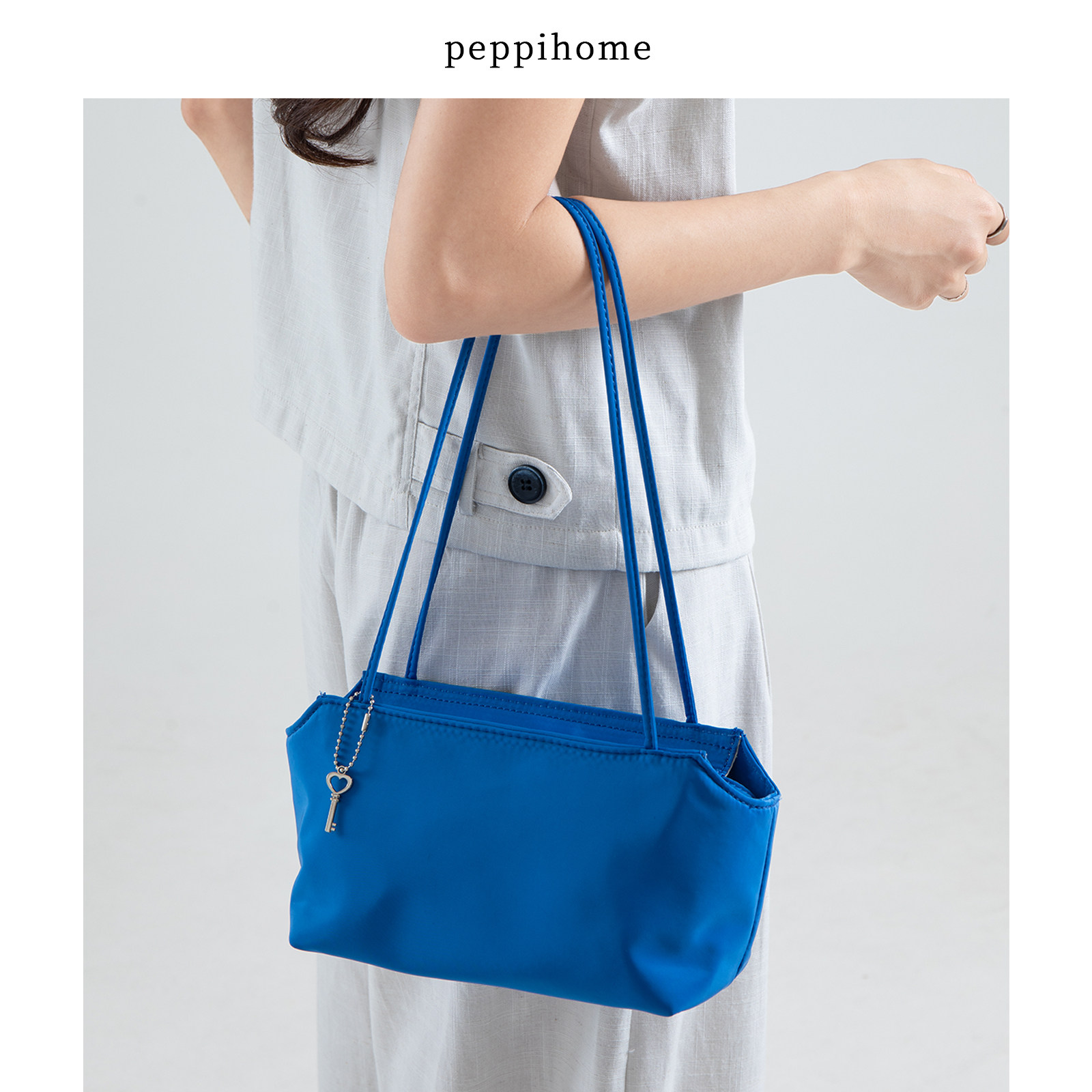 PEPPIHOME 新款ins超火轻便尼龙托特包百搭简约通勤手提单肩包女