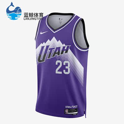 Nike/耐克正品犹他爵士队男士透气运动训练球衣DX8521-507
