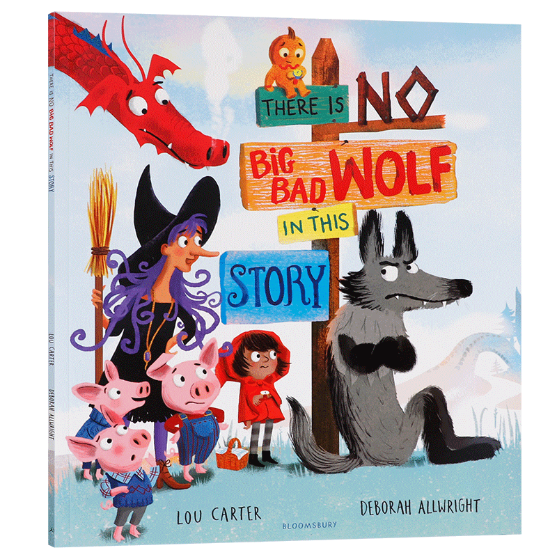 英文原版绘本 这个故事里没有大灰狼There Is No Big Bad Wolf In This Story 低幼儿童英语启蒙认知绘本 宝宝睡前故事书