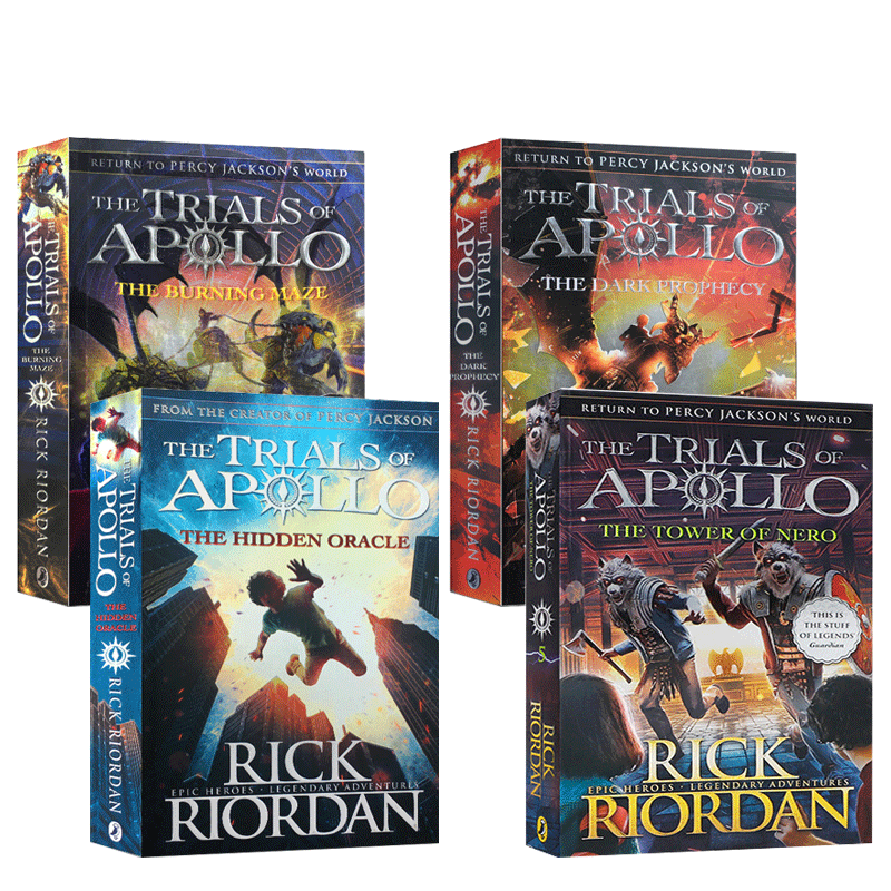 进口英文原版书The Trials of Apollo阿波罗的审判系列4册三部曲青少年奇幻小说儿童课外英语阅读书籍读物Rick Riordan ...