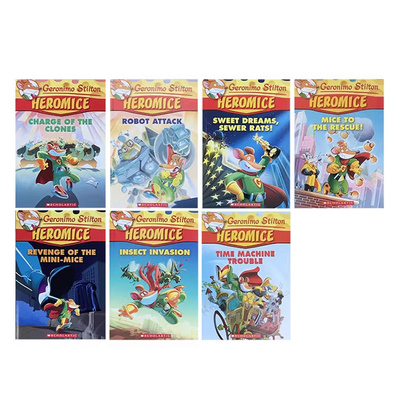 英文原版小说读物 Geronimo Stilton Heromice 老鼠记者英雄鼠7册儿童桥梁书 课外读物