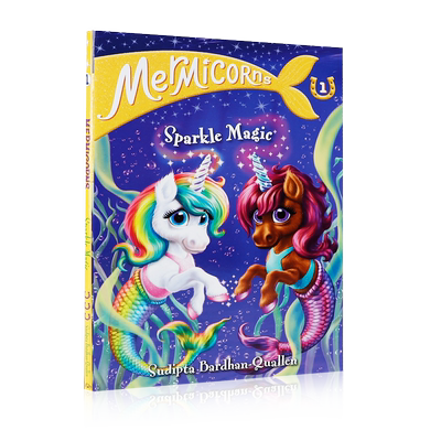 英文原版美人鱼独角兽Mermicorns #1:Sparkle Magic闪亮的魔法 中小学生英语课外阅读冒险魔法主题桥梁章节书Random House兰登书屋