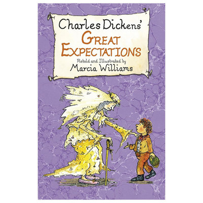 预售英文原版Great Expectations狄更斯少年版 远大前程狄更斯经典故事章节故事 生动插图 原著改编平装8-12岁