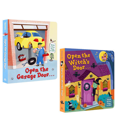 英文原版Open the系列2本 打开谷仓的们 幼儿英语启蒙早教认知绘本 纸板翻翻书亲子互动阅读读物 睡前故事书 Random House兰登书屋