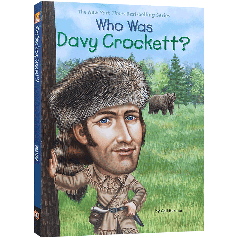 英文原版 戴维·克罗克特是谁？ Who Was Davy Crockett? Who Was/Is 系列名人传记系列 中小学生英语课外阅读读物 正版进口书