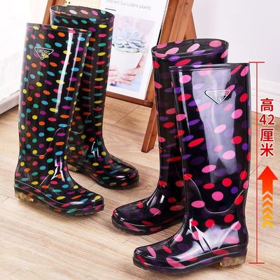 长筒特高雨鞋防水防滑保暖女士加绒雨靴胶鞋套鞋水靴水鞋成人高筒
