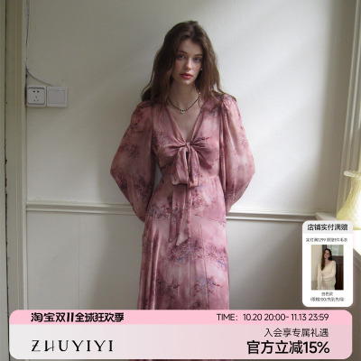 ZHUYIYI新款长袖细带连衣裙