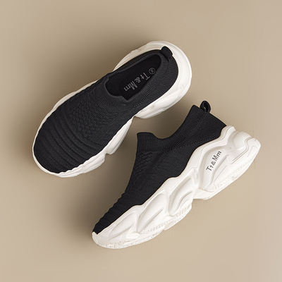 汤姆斯透气网面休闲鞋女懒人舒适