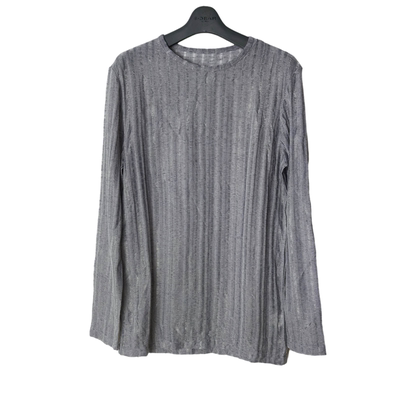 圣迪家修身镂空针织打底长袖t恤