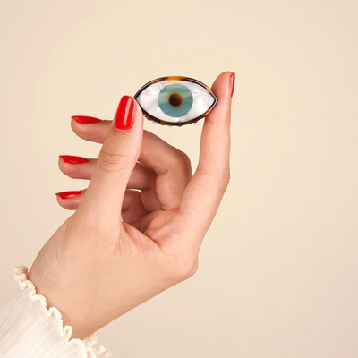 进口法国coucou suzette流海碎发丸子头公主头蓝眼睛眼睛迷你抓夹