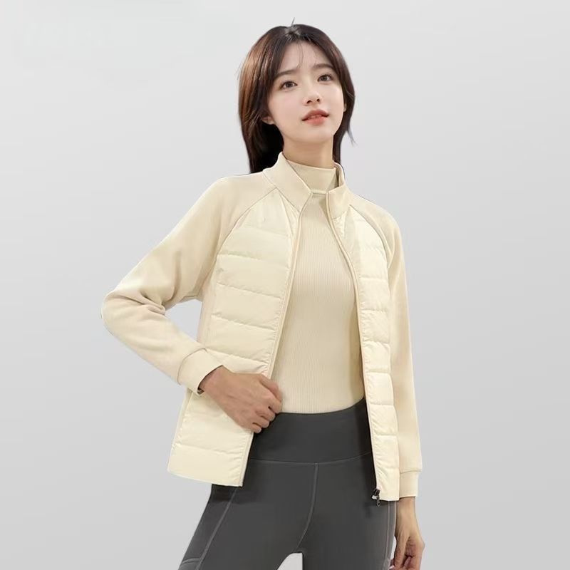 新款瑜伽服健身上衣轻薄运动打底棉服女防风秋冬季保暖外套跑步