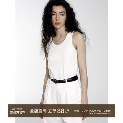 纯色百搭背心通勤无袖打底衫