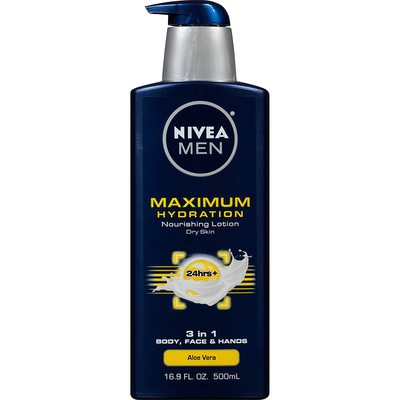 美国代购Nivea Men Maximum Hydration Body Lotion, 3-in-1 Nour