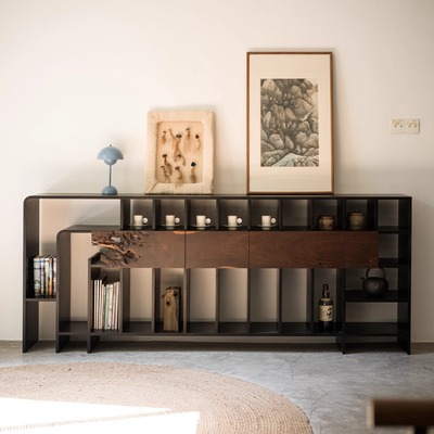 野木1978茶室书房陈列展示柜杯架