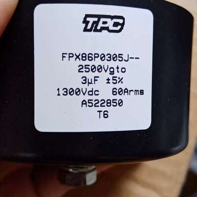 议价 几乎TPC高压电容，2500V 3μF，1300VDC！ 可维修