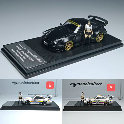 MC 1:64 保时捷RWB964 993 930苹果89#白色 仿真合金汽车模型摆件