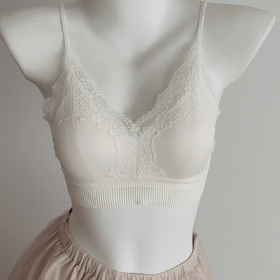 法式蕾丝无钢圈聚拢美背少女文胸