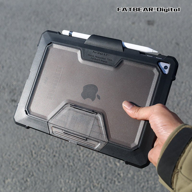 肥熊战术防摔适用苹果iPad6代 9.7寸 2018 2017款A1893 A1822保护套带支架保护壳外壳外套防弯