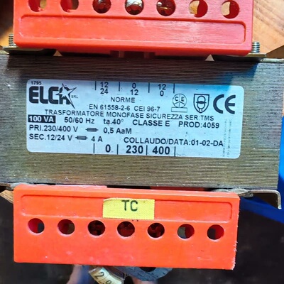 议价意大利ELCA单相变压器，输入230/400V，输出12/2维修