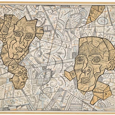 E469【俄罗斯】Pavel Filonov 抽象绘、版画网传电子图库.