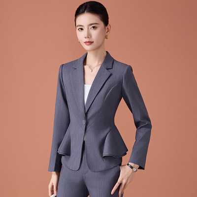 气质西装套装女秋季新款时尚主持人播音员正装工作服职业西服